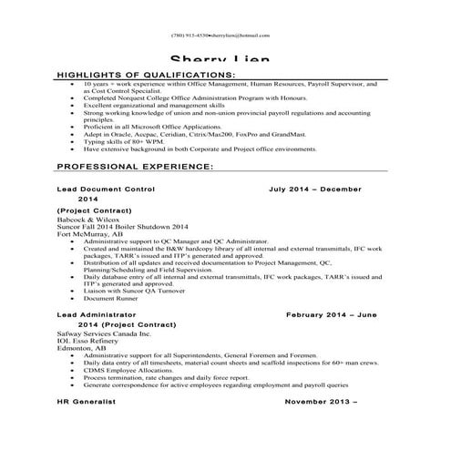 Accounting Resume | DOCX