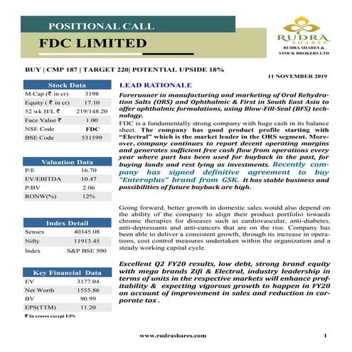 Fdc ltd (updated) | PDF