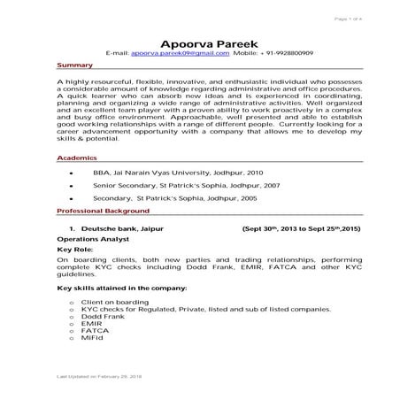 Resume | DOC