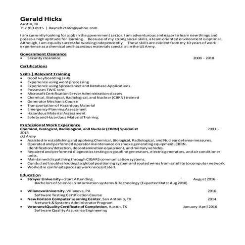 Ron Cardwell Resume 2015 | DOCX
