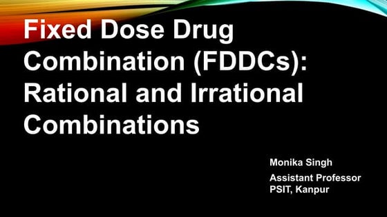 Fixed Dose Combination Pptx