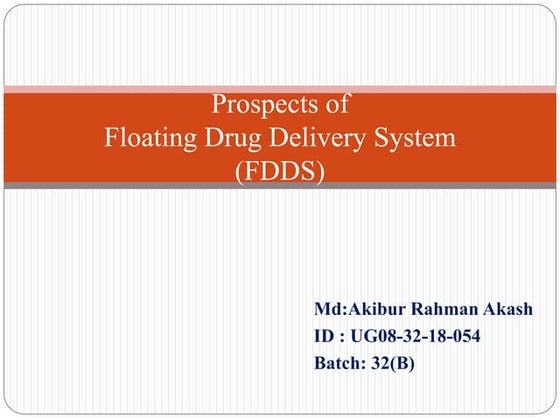 Floating drug delivery systems | PDF