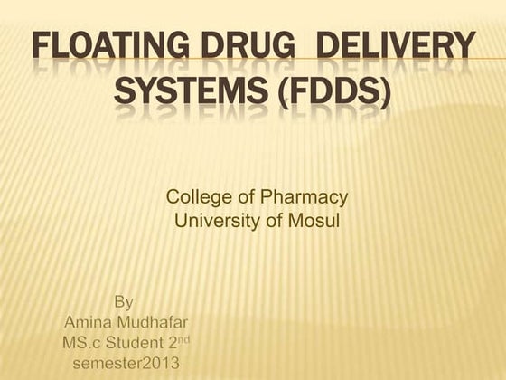Floating Drug Delivery System(FDDS).pptx