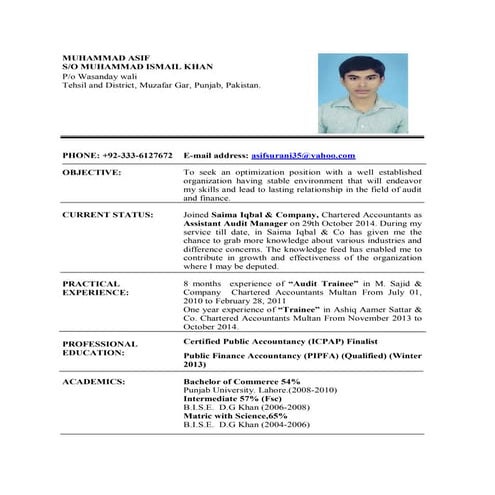 M Asif CV | PDF