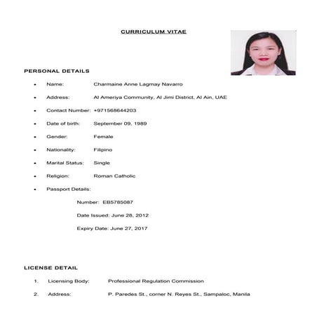 Charmaine Anne Navarro CV | DOC