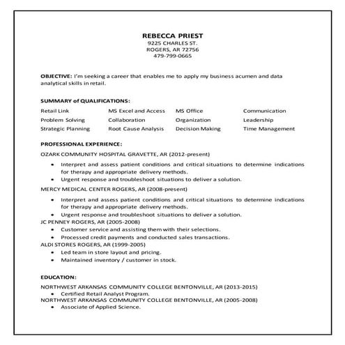 Rebeccas Resume | DOCX