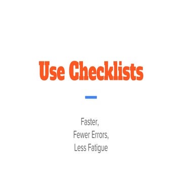 Use Checklists - Public | PPT