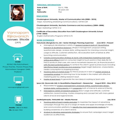 Resume (Vannaporn, Jay) | PDF