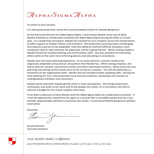 Recc letter for NB event | PDF