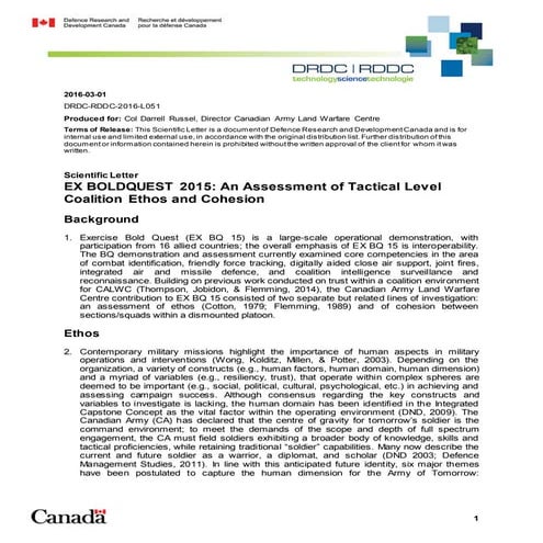 DRDC-RDDC-2016-L051-FINAL | PDF | Defense Industry | Industries