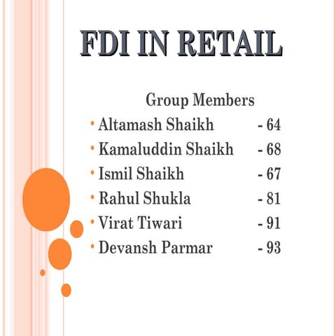 FDI in Retail in India (Single & Multi Brand) | PPT