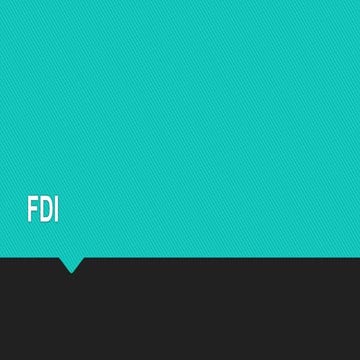 FDI | PPT