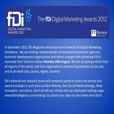 fDi Digital Marketing Awards | PPTX