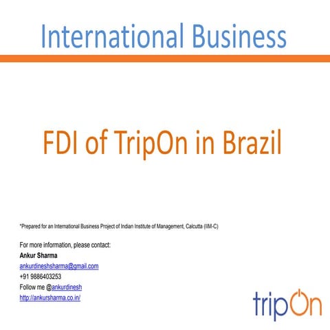 FDI in B2B Travel in Brazil | PDF