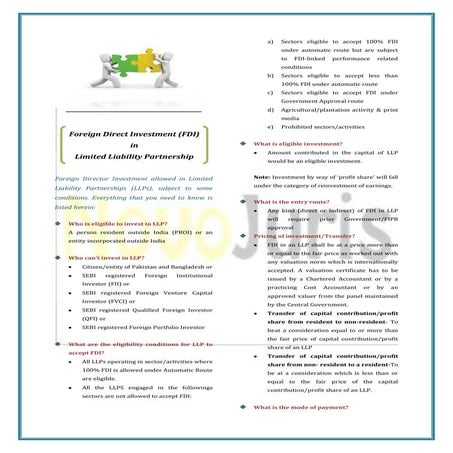 FDI in LLP | DOCX