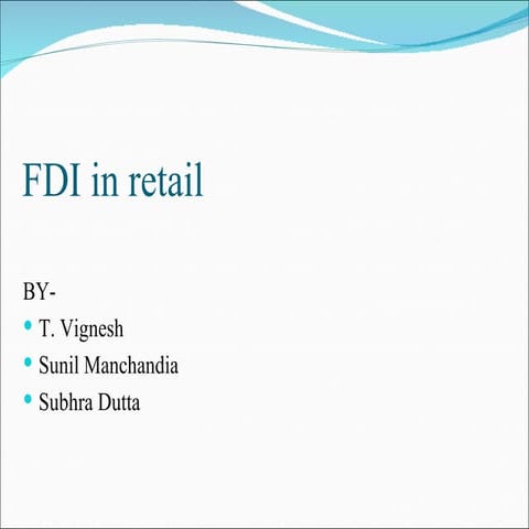 Fdi in retail | PPT