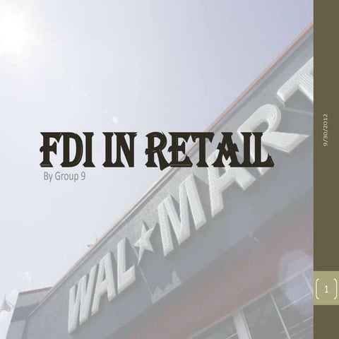 FDI in Retail | PPTX