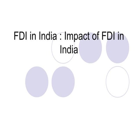 Fdi & its impact | PPT