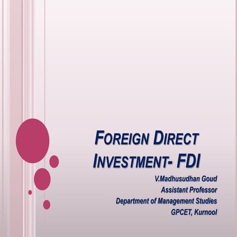 FDI Policy | PPTX
