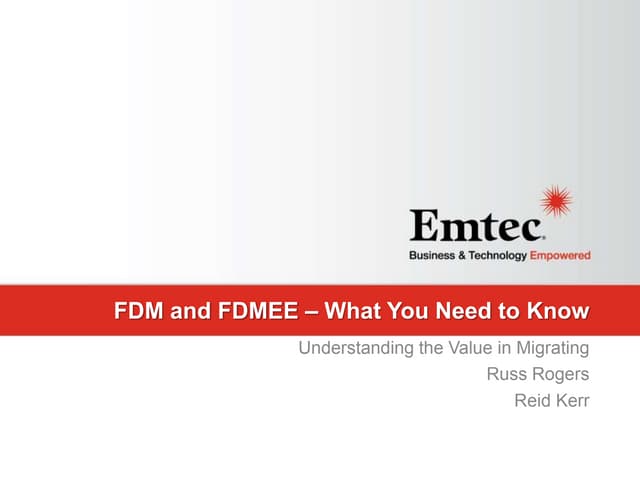 Basics of fdmee | PDF