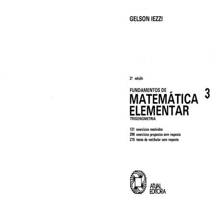 Fundamentos da Matematica Elementar 3 trigonometria | PDF