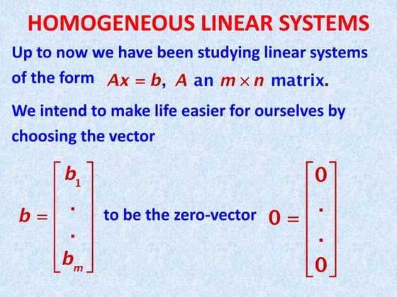 System of Homogeneous and Non-Homogeneous equations ppt nadi.pptx | Physics | Science