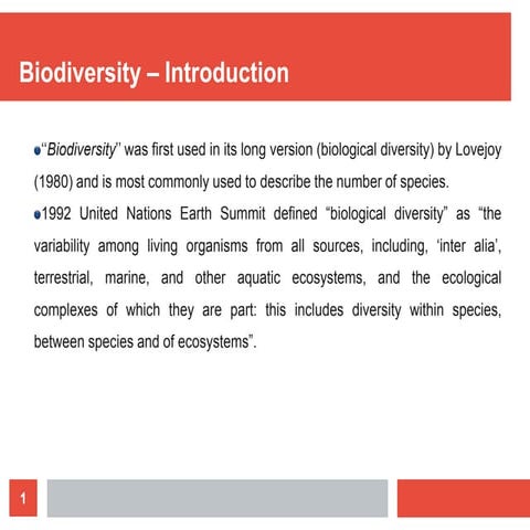 Biodiversity Introduction | PPT