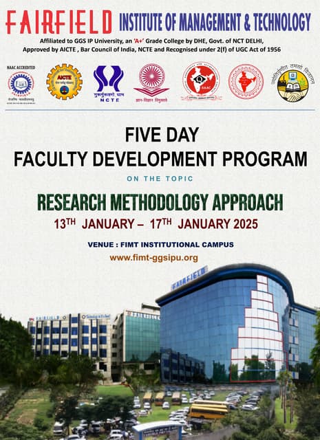 FDP ON RM BSUINSS MANAGEMENT IN INDIA MET INST | PDF | Professional ...