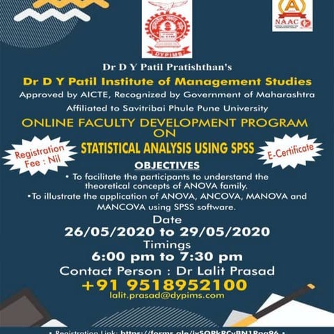 ANOVA STATISTICAL ANALYSIS USING SPSS AND ITS IMPACT IN SOCIETY | PPT