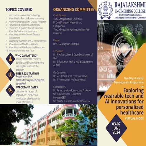 FDP Brochure for ai applications and medical domain | PDF