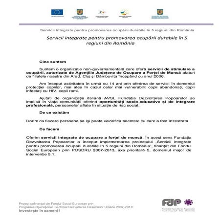 Brosura proiect Mai bine pentru fiecare | PDF