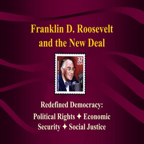 FDR-New-Deal about the new deal after the crash | PPTX