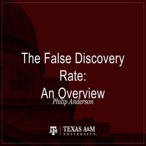 The False Discovery Rate An Overview Pptx