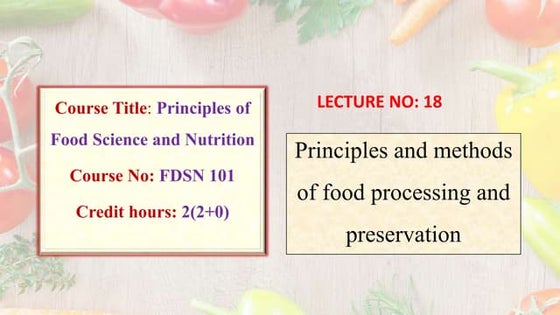 Food preservation | PPT