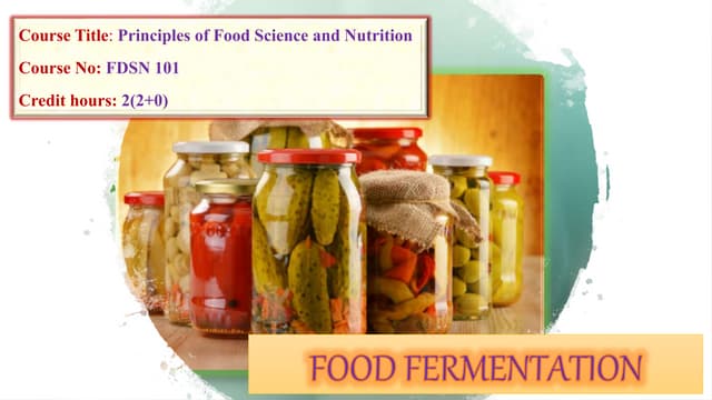 Fermentation process and products | PPTX