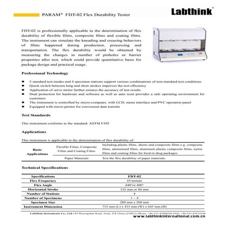 FDT- 02-Flex-Durability-Tester | PDF