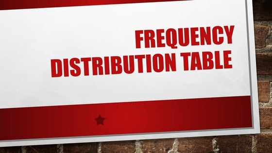 Data array and frequency distribution | PPTX