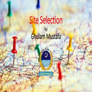 Site selection for a plant | PPTX