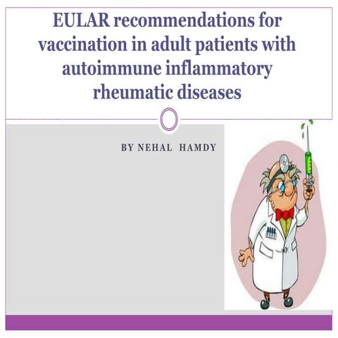 EULAR recommendations for vaccination in adult patients with | PPTX