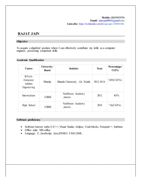 Functional resume | PDF
