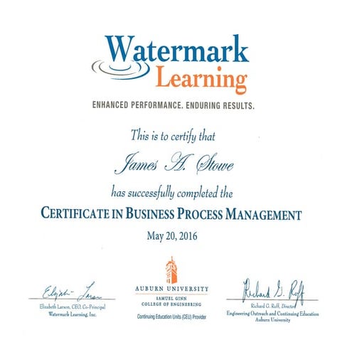 Certificate - Business Process Management | PDF
