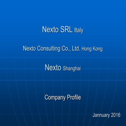 Nexto company profile 2016 | PPT