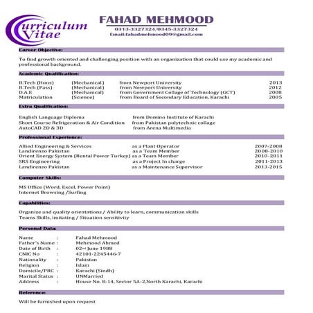 CV Fahad | PDF