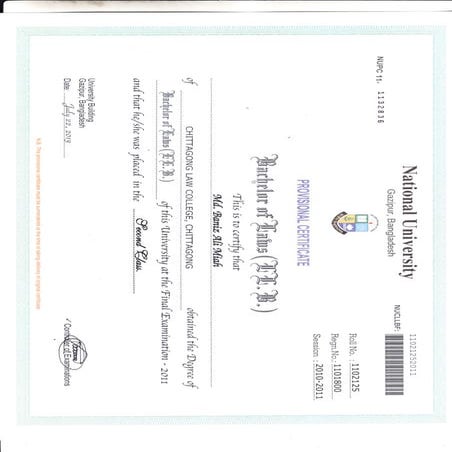 Law Certificate | PDF