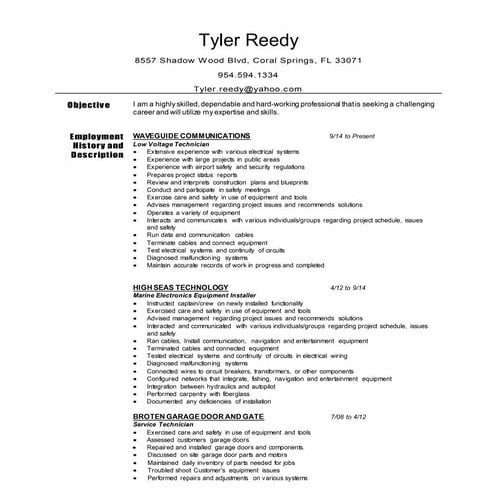 Tyler Resume 2016 | DOCX