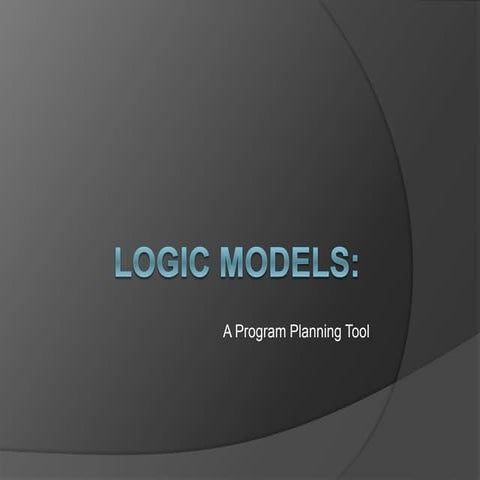 Logic Models Training | PPT