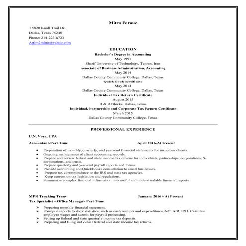Resume Nov. 2016 | PDF