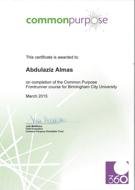 First Class Certificate | PDF