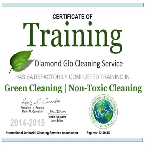 IJCSA Green Cleaning Certification | PPT