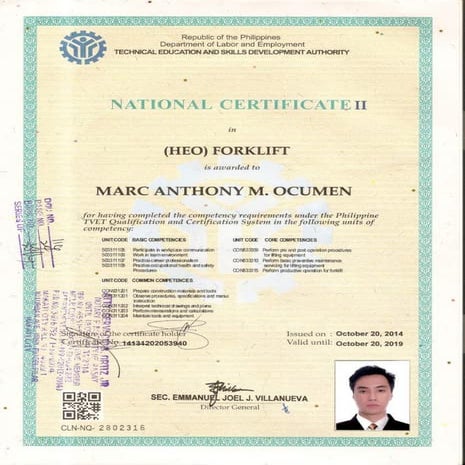 Athenticated NCII-Forklift3 | PDF